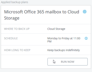 Archive Office 365 mailboxes with online backup